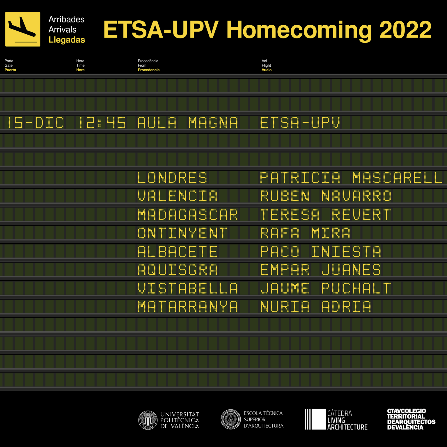 ETSA-UPV Homecoming 2022 – CULTURA ETSA-UPV